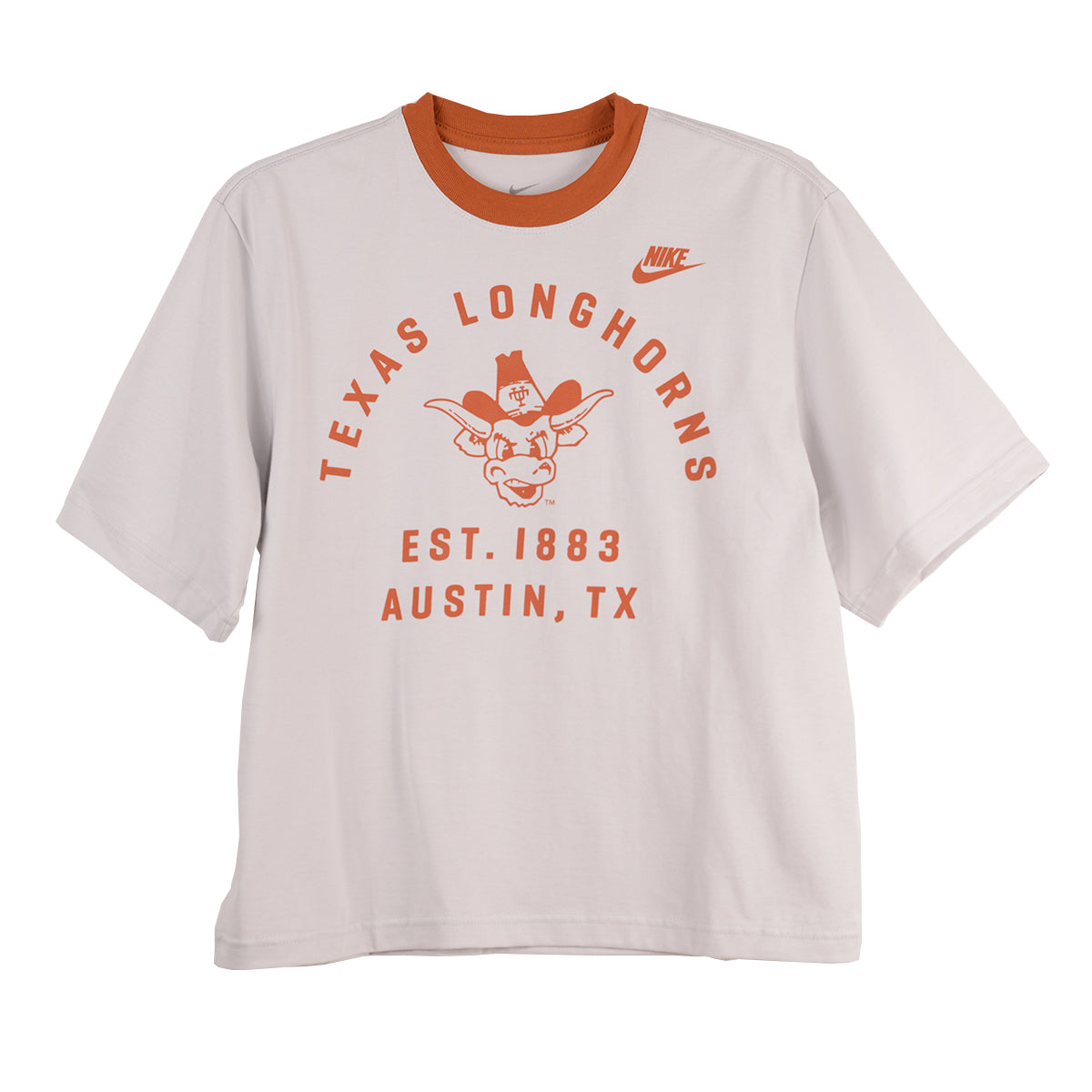 Texas Longhorn Nike Women's Legacy Arch Texas Longhorn Crop Top (LTGRY ...