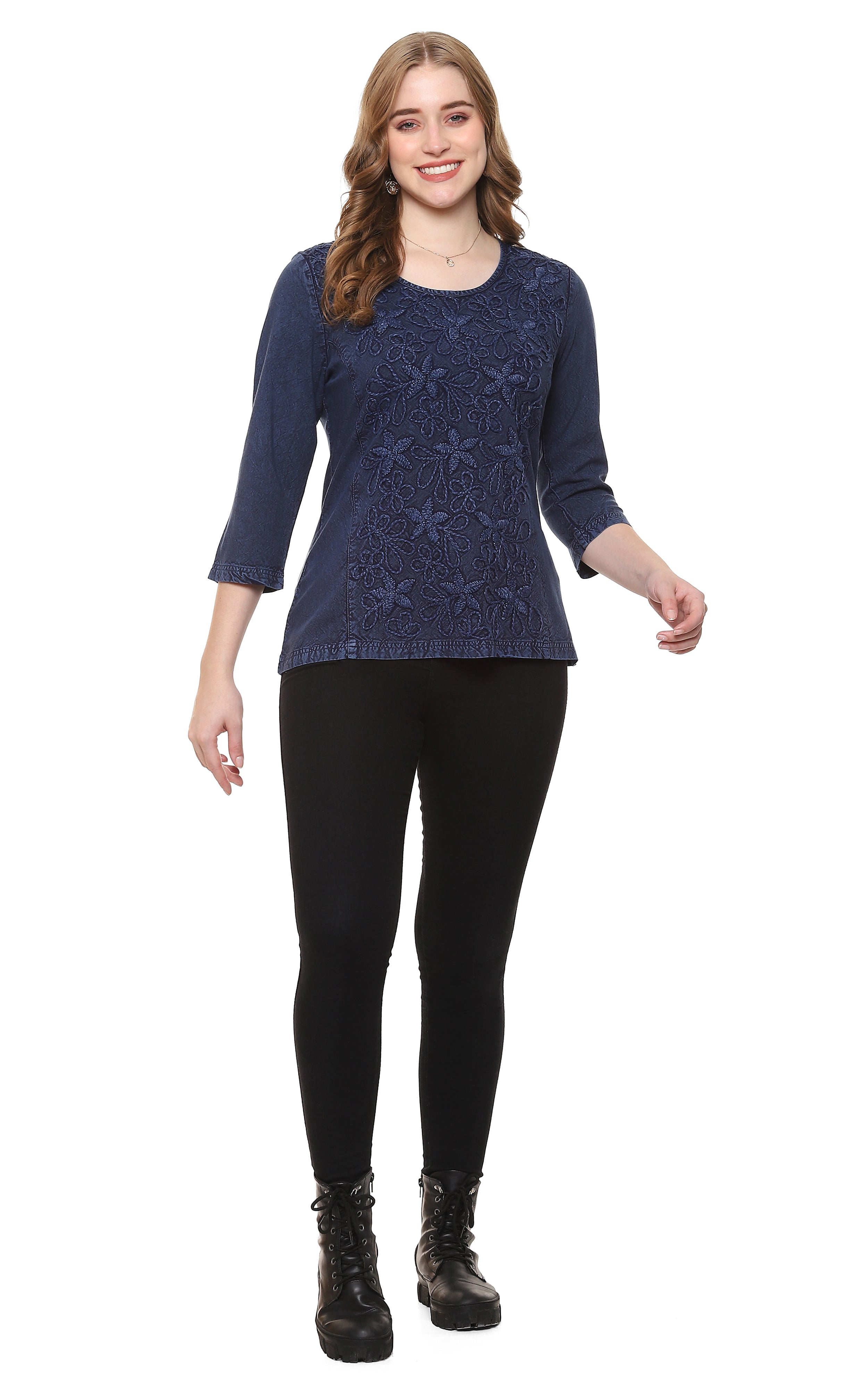Parsley & Sage Keeley Top (Blue)(24F561C) – SuePatrick.com