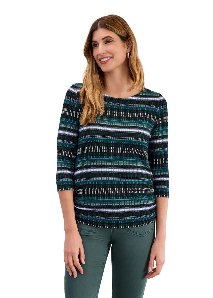 FDJ French Dressing 3/4 Sleeve Rushed Side Cool Brixton Top (3245109 ...