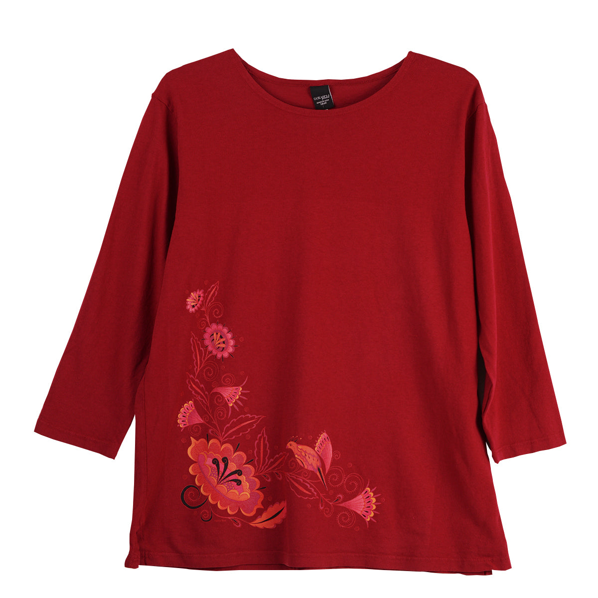 Sabaku Fancy Bird 3/4 Sleeve Tee (DEEPCRIM) – SuePatrick.com
