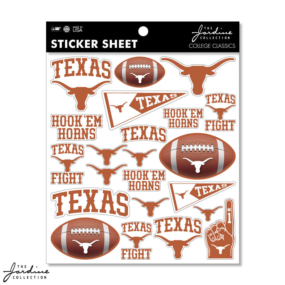 Texas Longhorn Sticker Sheet (SS1-19) – SuePatrick.com