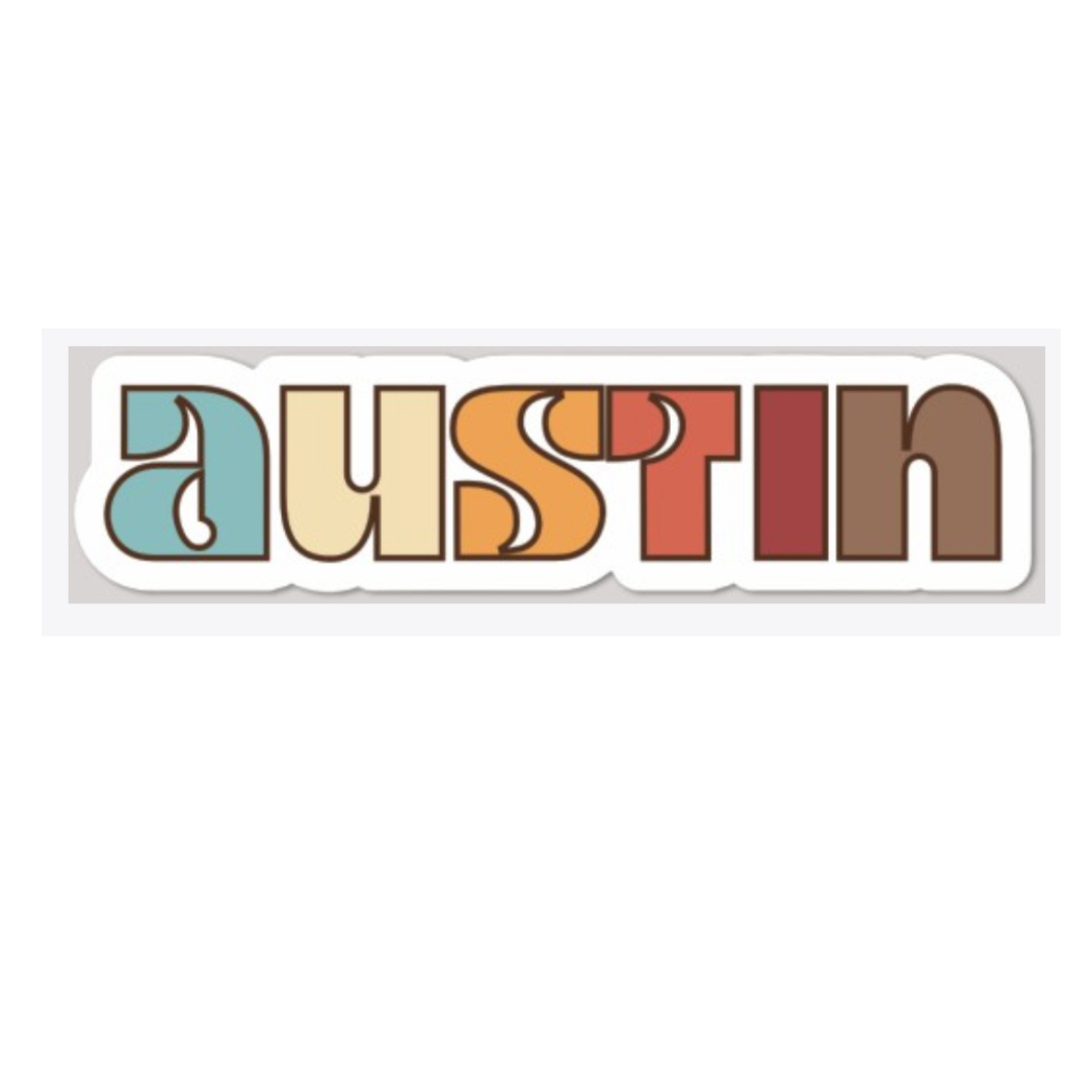 Sticker - Funky Austin Small – SuePatrick.com