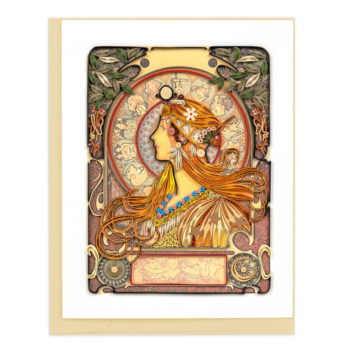 Quilling Card Zodiac Mucha Artist Series (AS0025) – SuePatrick.com