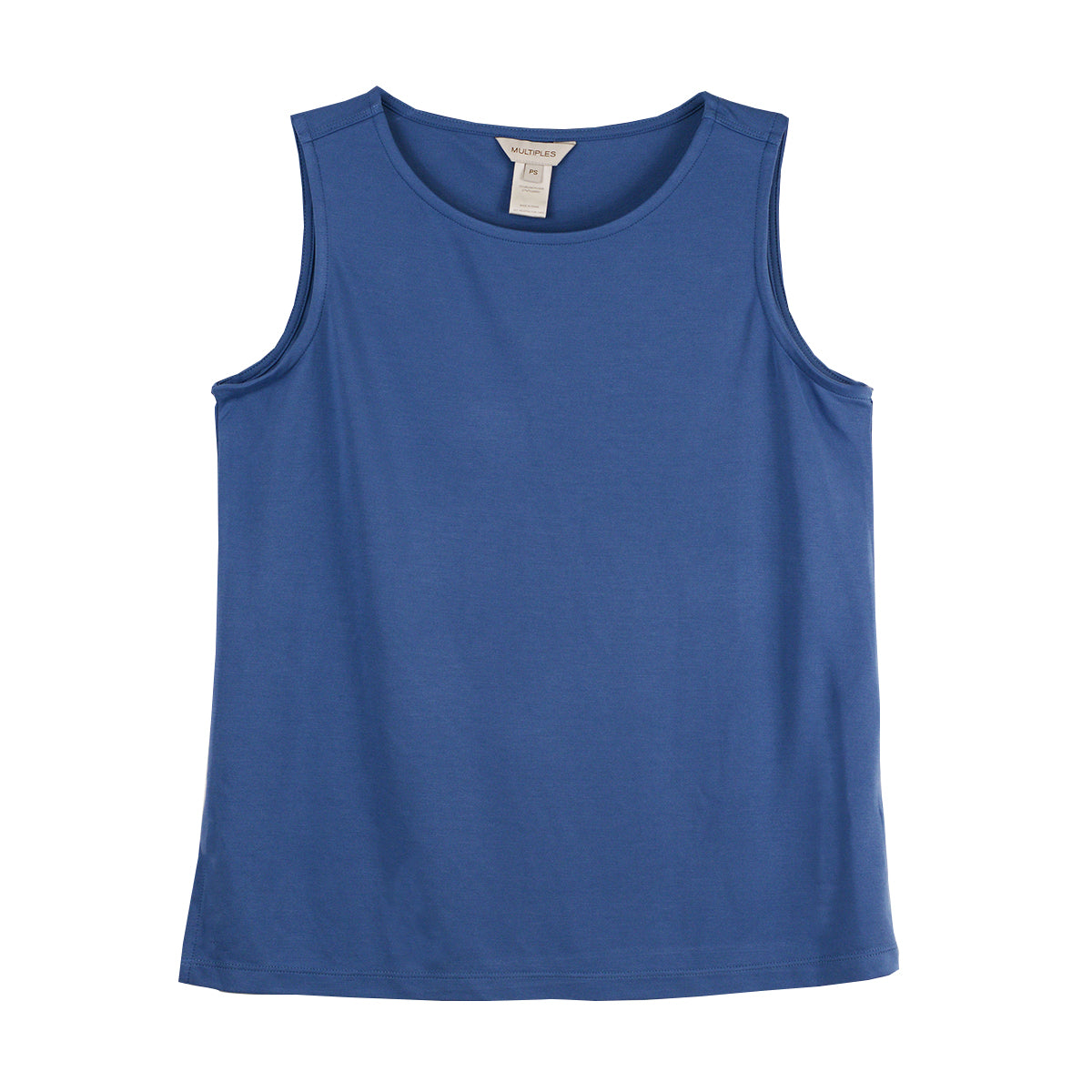 Multiples Rich Blue High Neck Tank Top – SuePatrick.com