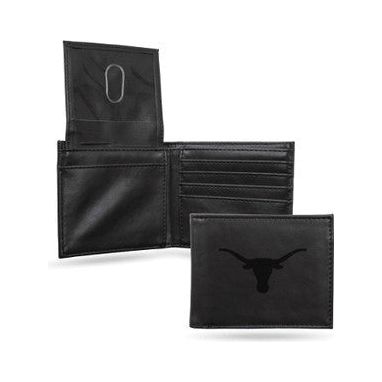 Texas Longhorn Lazer Engraved Bi-Fold Wallet (LEBIL260101) BLK ...
