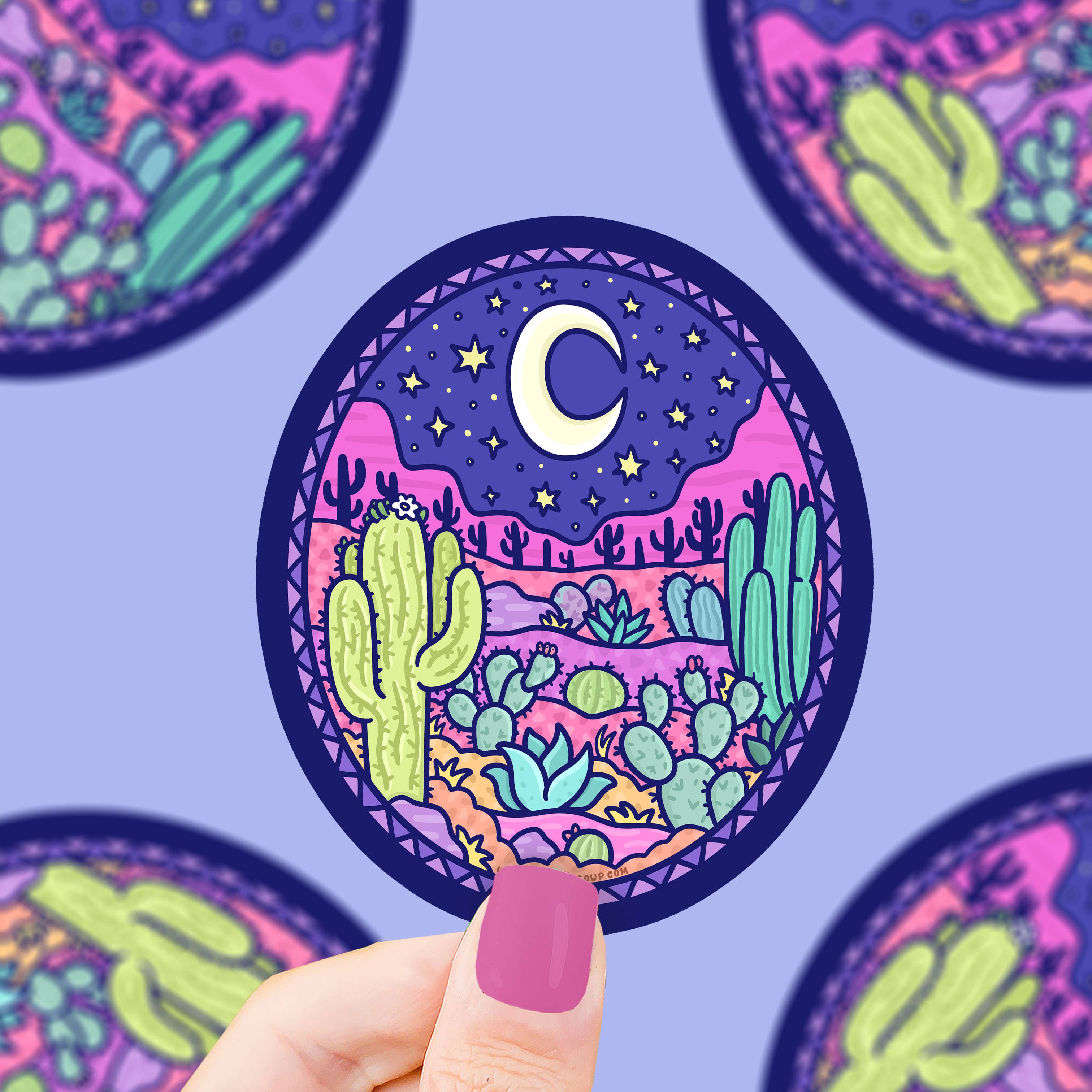 Desert Night Scene Vinyl Sticker – SuePatrick.com