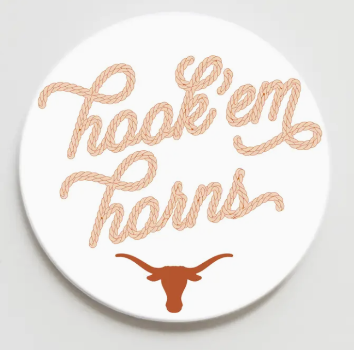 University of Texas Hook'em Howdy Button – SuePatrick.com