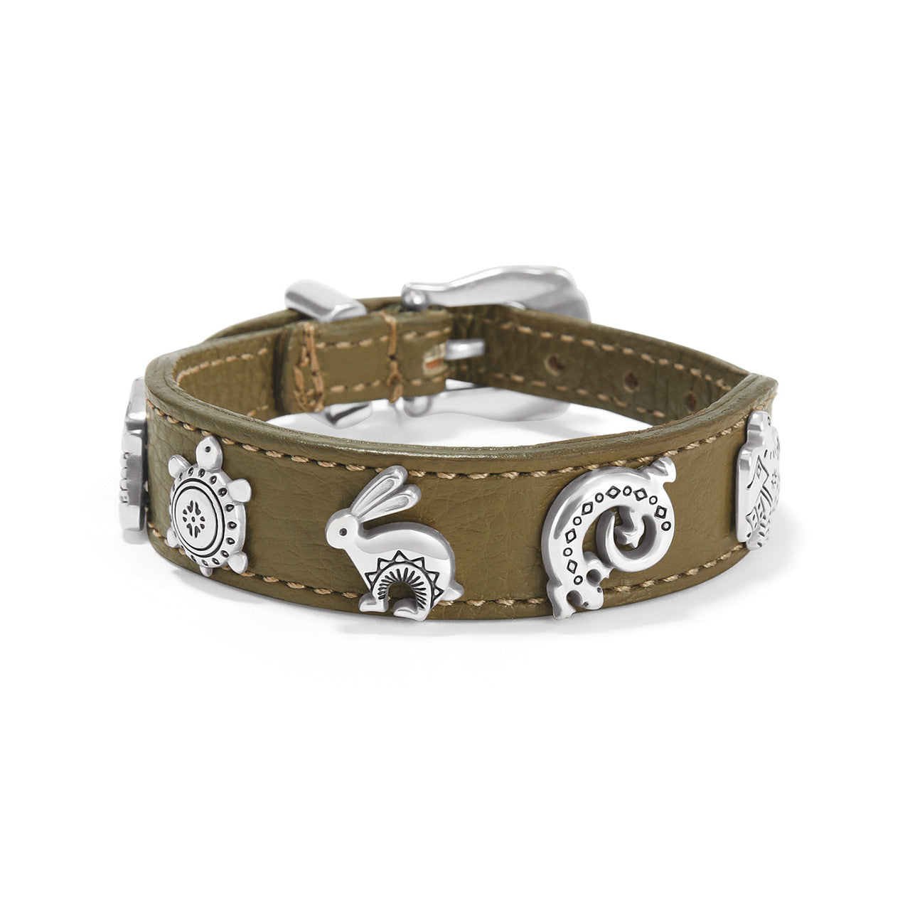 Brighton Desert Friends Olive Leather Bandit Bracelet – SuePatrick.com