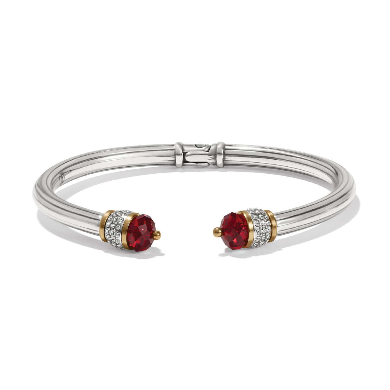 Brighton Meridian Open Hinged Bracelet (2TONE/RED) – SuePatrick.com