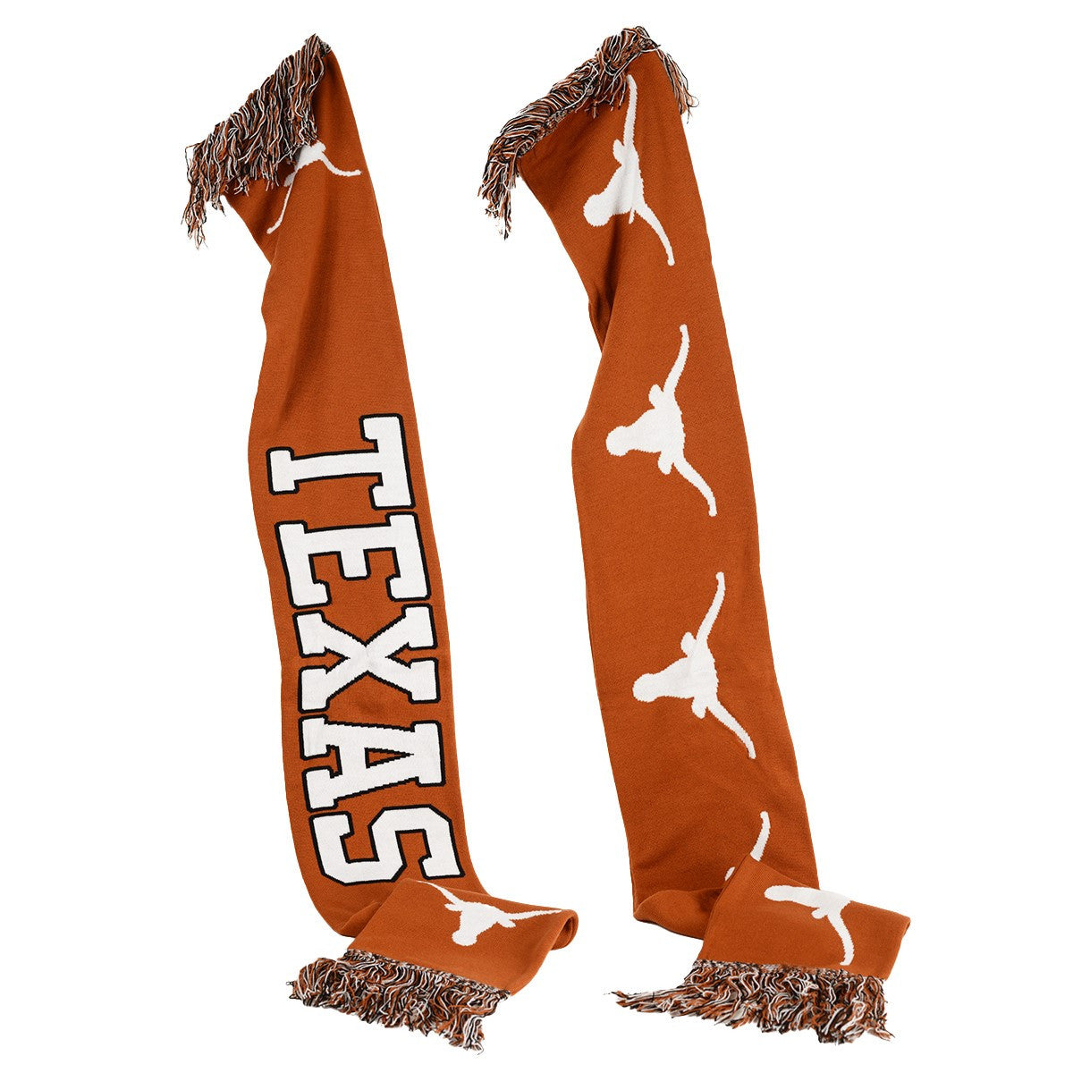 Texas Longhorn Logofit Reversible Sweater Knit Scarf Muffler (6901-K03 ...
