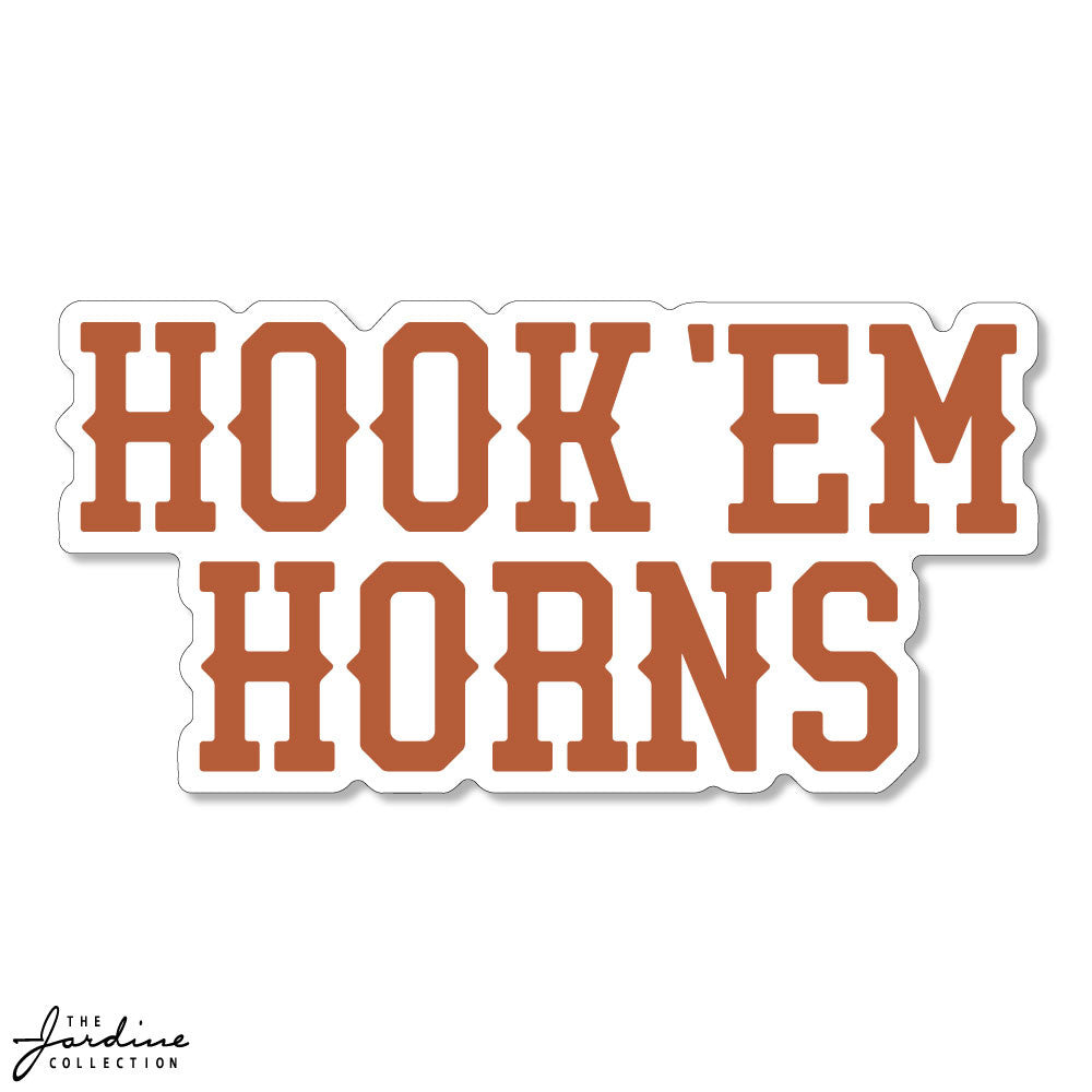 Hook 'em Horns 6" Vinyl Sticker (VD6-23) – SuePatrick.com