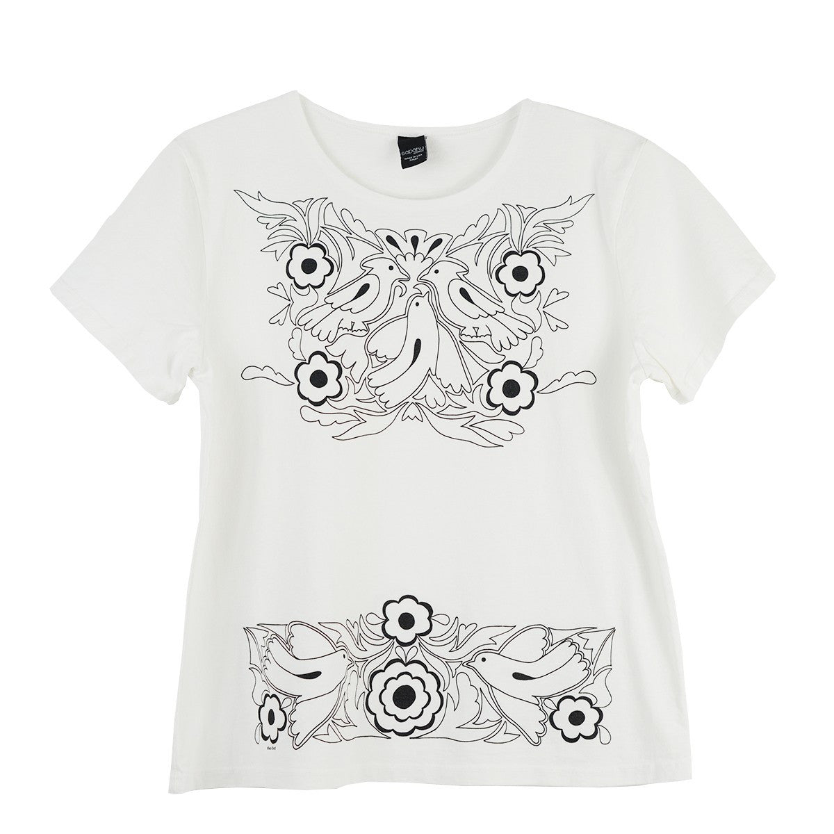 Sabaku White Bird Black Bird Short Sleeve Boutique Tee (WHT ...